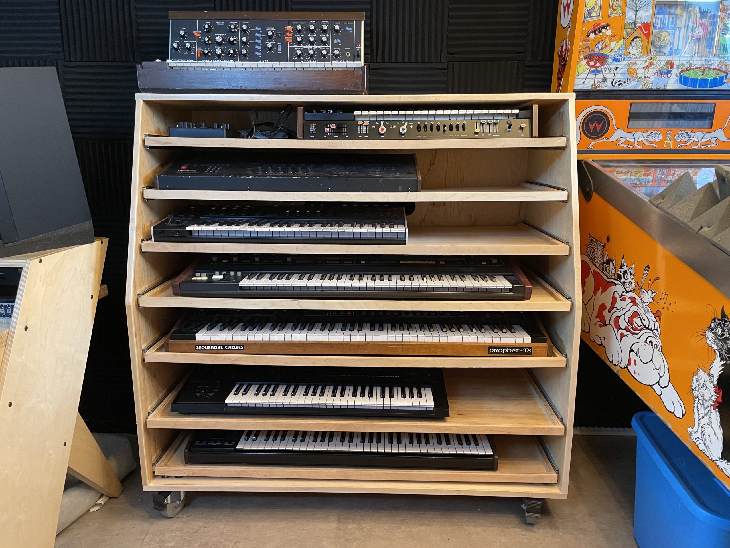 Custom Synthesizer Cabinet – Bill Van Loo